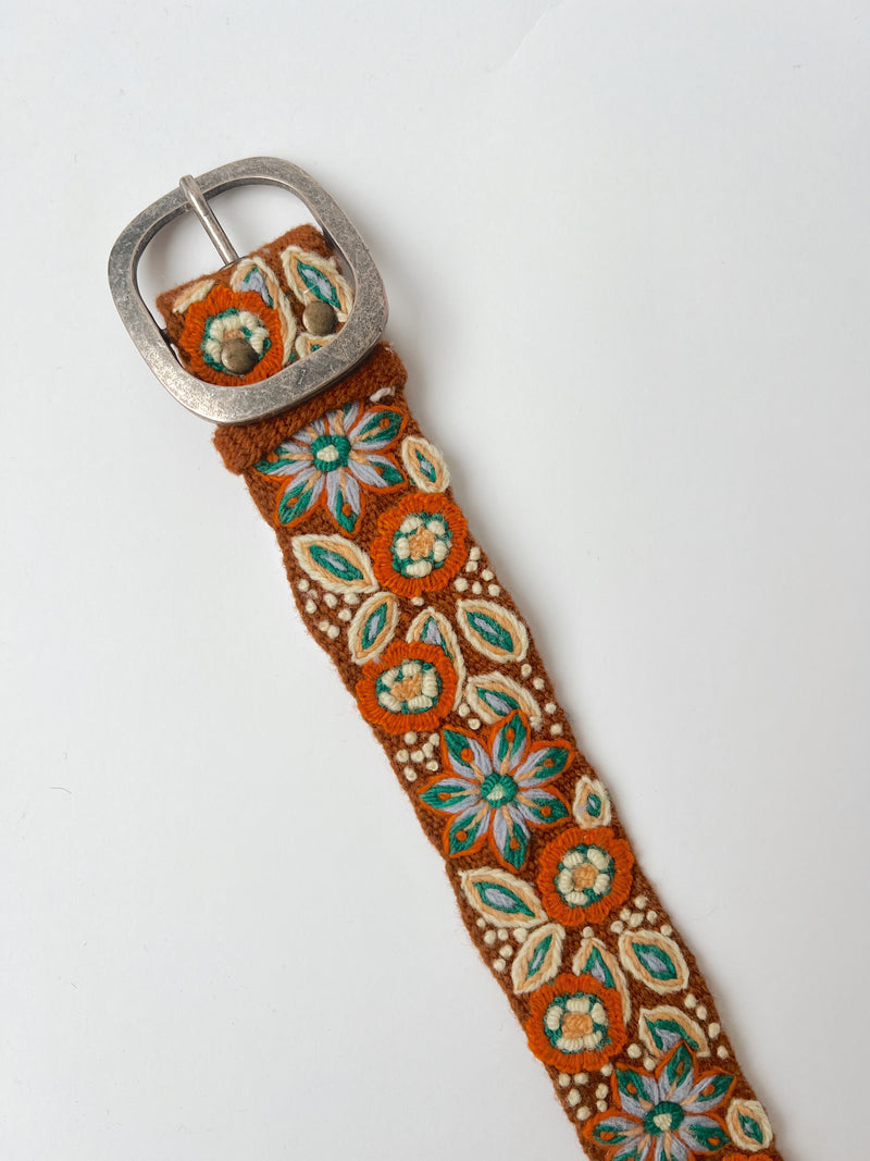 The Ground Cover Floral Embroidered Wool Belt – Piper & Scoot