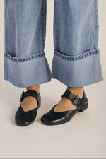 Seychelles: Petal Mary Jane Flat in Black Leather – Piper & Scoot